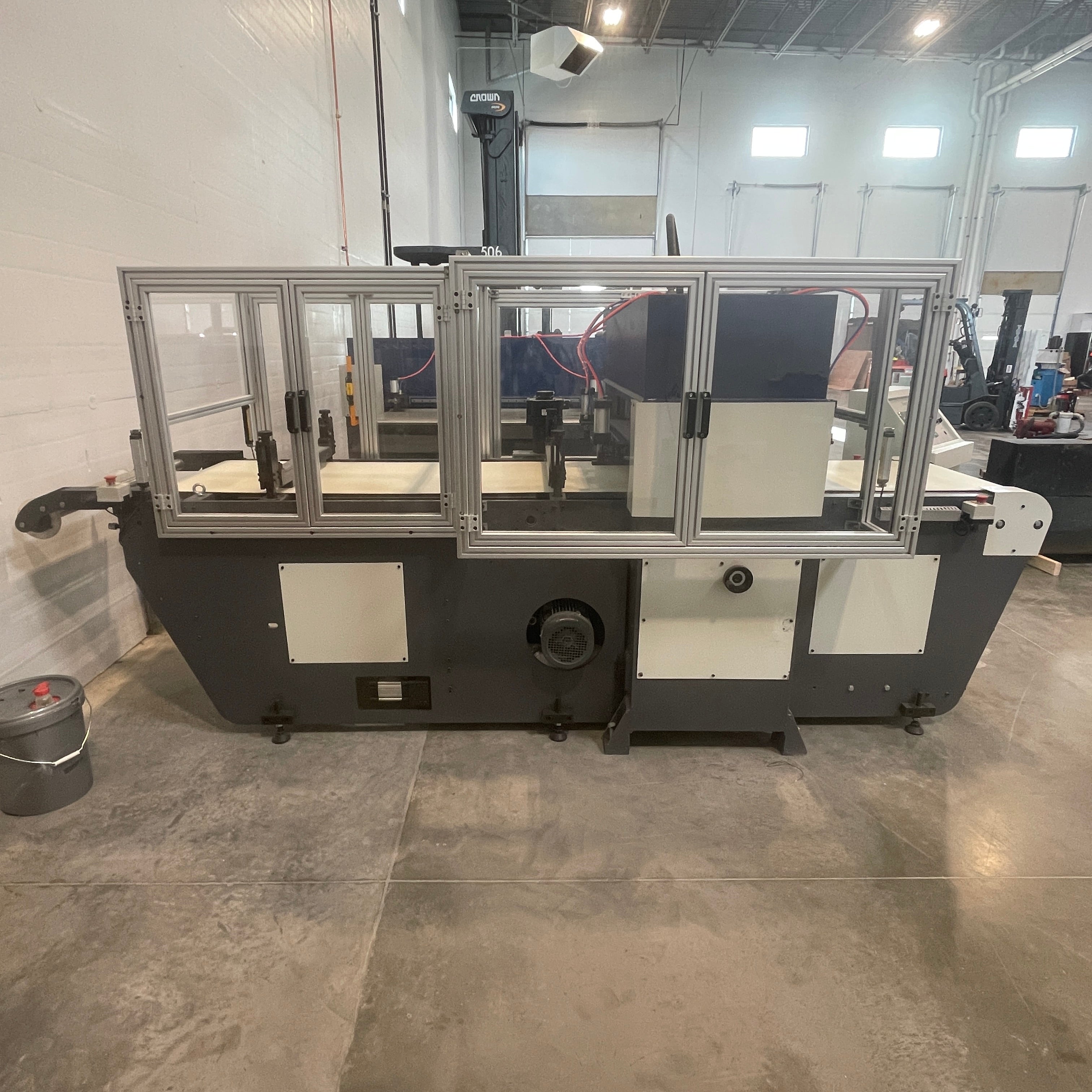 50% OFF FLOOR MODEL! NEW 20 Ton Mini Beam Platen Press with Conveyor A ...